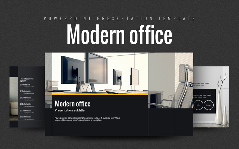 Modèle PowerPoint de bureau moderne #100130 - TemplateMonster