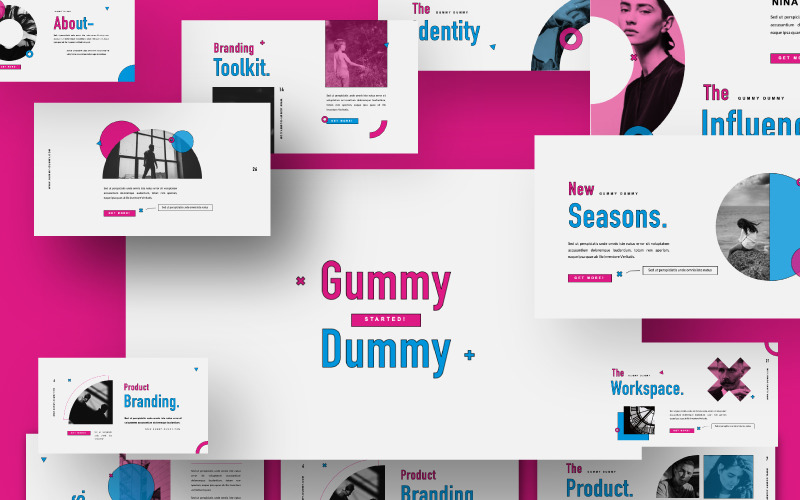Gummy Dummy Presentation - Keynote template - TemplateMonster