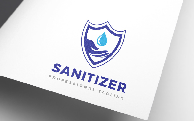 Virus Protection Hand Wash Sanitizer Design Logo Template