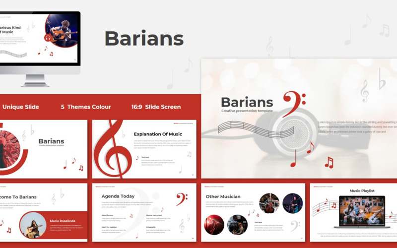 Music Google Slides Templates - Google Slides Themes for Music Artist ...