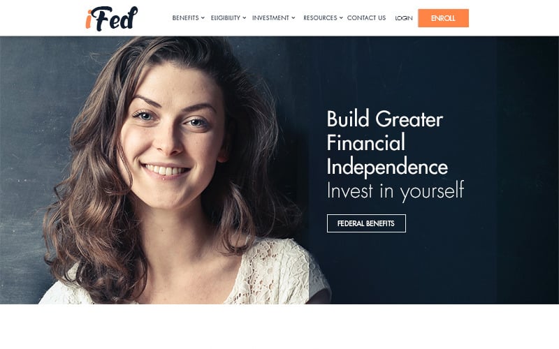 Plantilla PSD de IFed para empresas #100367 - TemplateMonster