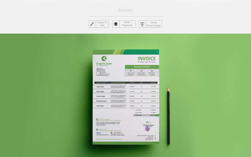 Modern Invoice - Corporate Identity Template