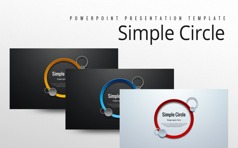 Modelo de círculo simples para PowerPoint - TemplateMonster