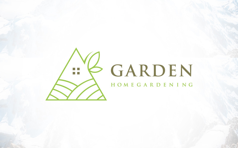 Modern Minimalist Home Gardening - Landscaping Logo Design