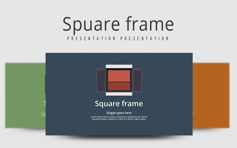 Square Frame PowerPoint template #100618 - TemplateMonster