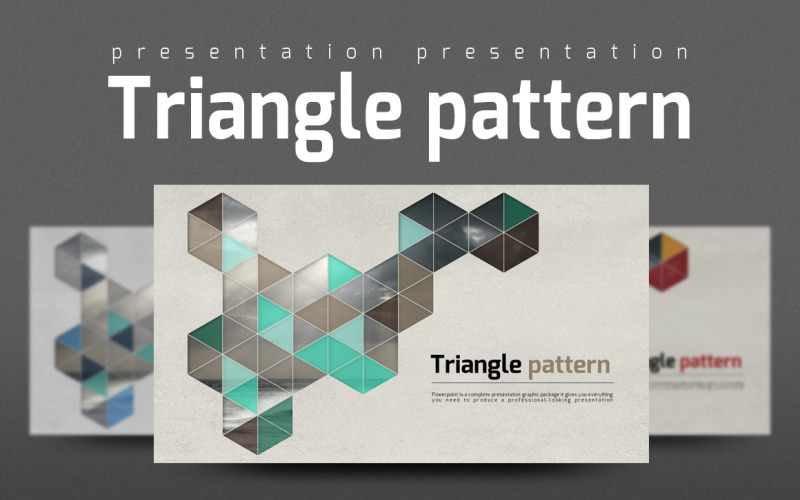 Triangle Pattern PowerPoint template - TemplateMonster
