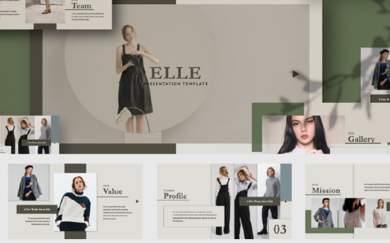 Elle Presentation Google Slides #100769 - TemplateMonster