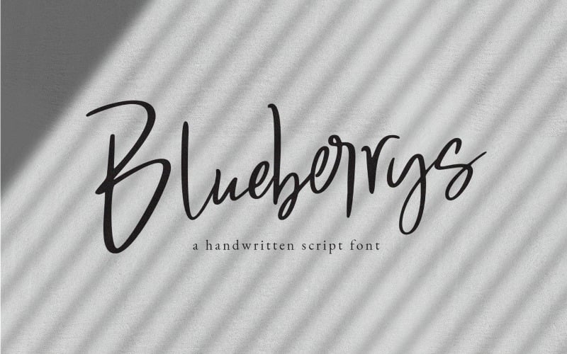Blueberrys Signature Font #101434 - TemplateMonster