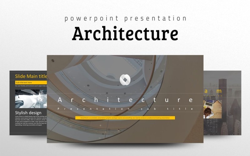 Modèle PowerPoint d'architecture PPT - TemplateMonster
