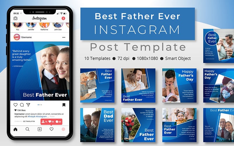 10 Unique Fathers Day Instagram Post - Best Father Ever quotes Social ...