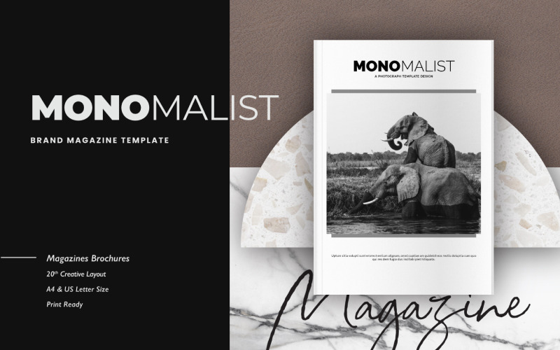 Modello rivista MONOMALISTA #101797 - TemplateMonster