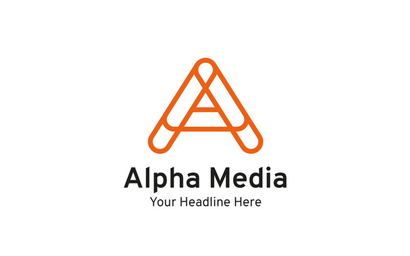 Modelo de logotipo da Alpha Media #102042 - TemplateMonster