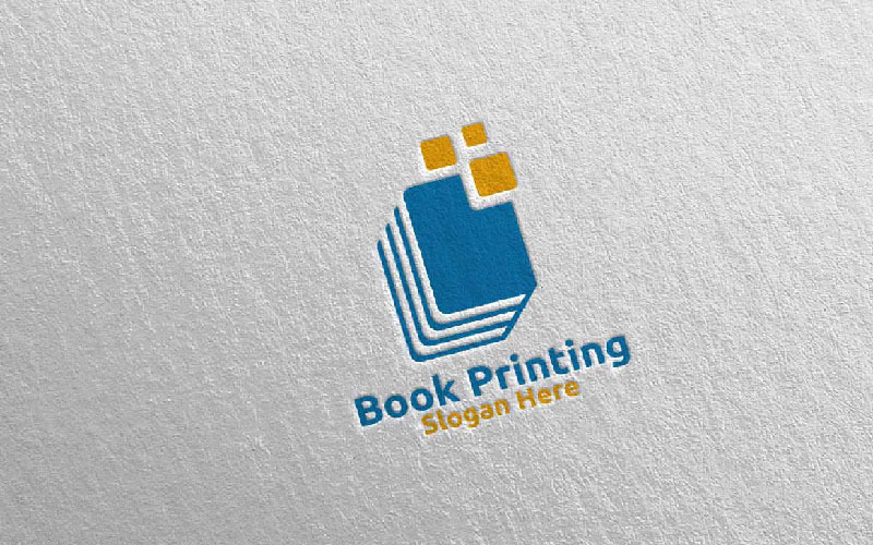 Book Printing Company Vector Logo Template - TemplateMonster