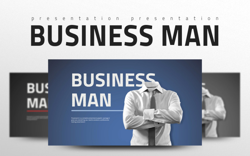 Business man PowerPoint template #102206 - TemplateMonster