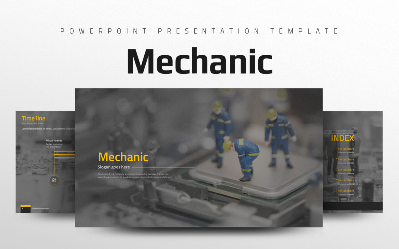 Mechanic PowerPoint template #102366 - TemplateMonster
