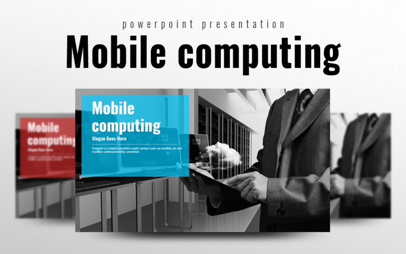 Modèle PowerPoint d'informatique mobile - TemplateMonster