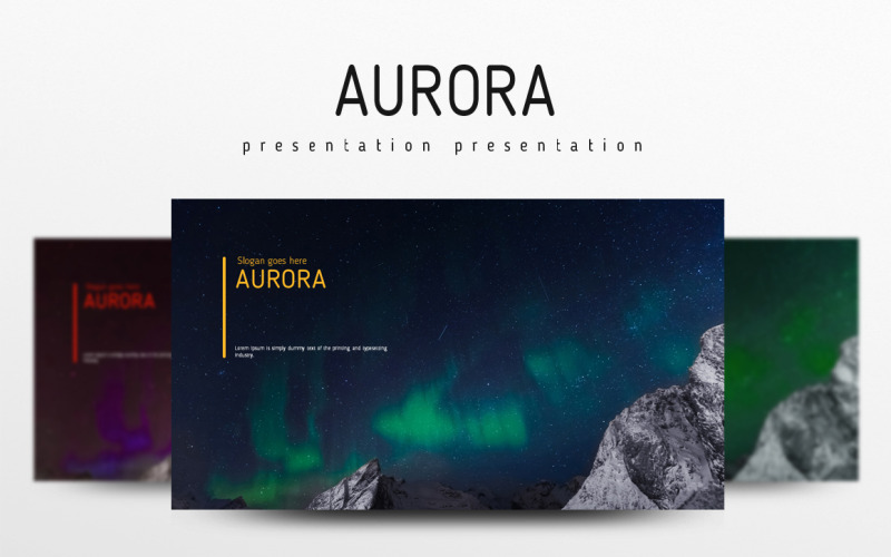 Aurora PowerPoint template #103090 - TemplateMonster