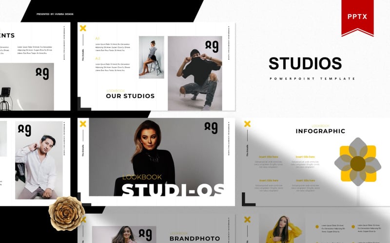 Studios | Modèle PowerPoint #103389 - TemplateMonster