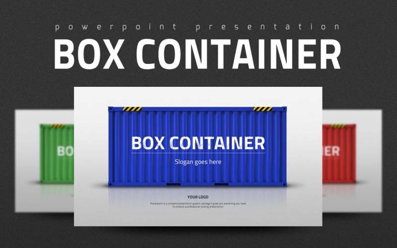 Box Container PowerPoint template #103786 - TemplateMonster