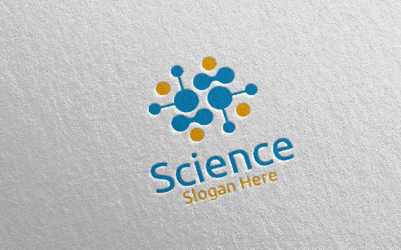 Modèle de logo de concept de conception de laboratoire de science et de ...