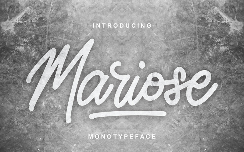Mariose | Monotypeface Cursive Font #104031 - TemplateMonster
