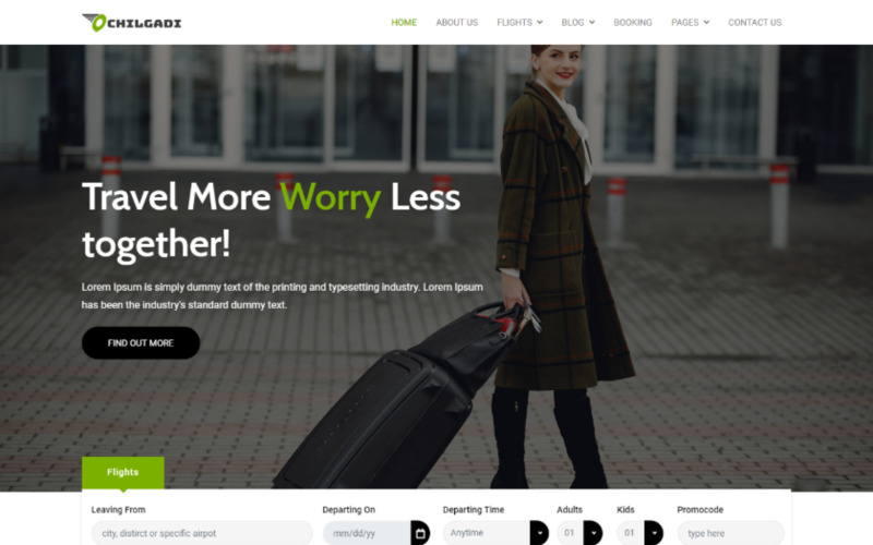Flight Booking html5 template