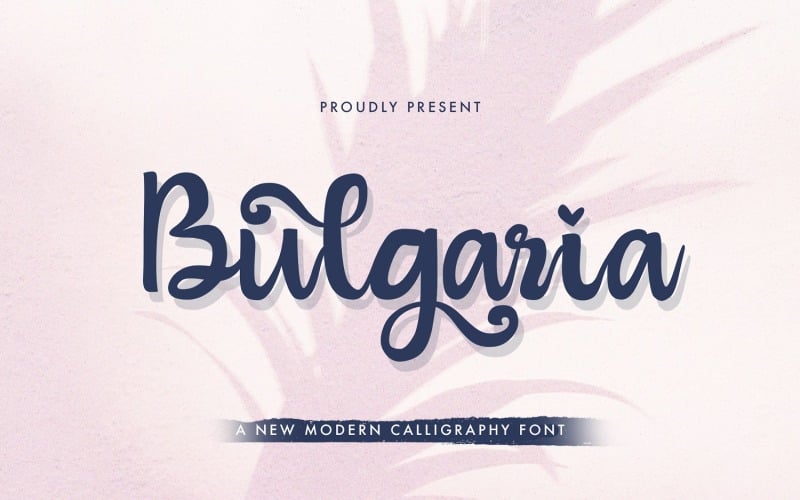 Bulgaria - fuente de caligrafía moderna - TemplateMonster