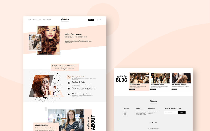 Fashion Stylist Modern Style PSD Template - TemplateMonster