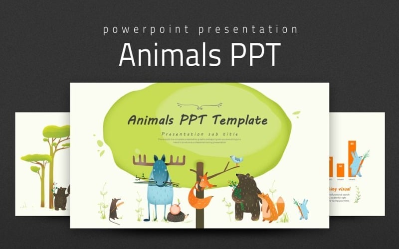 Plantilla de PowerPoint animales PPT - TemplateMonster