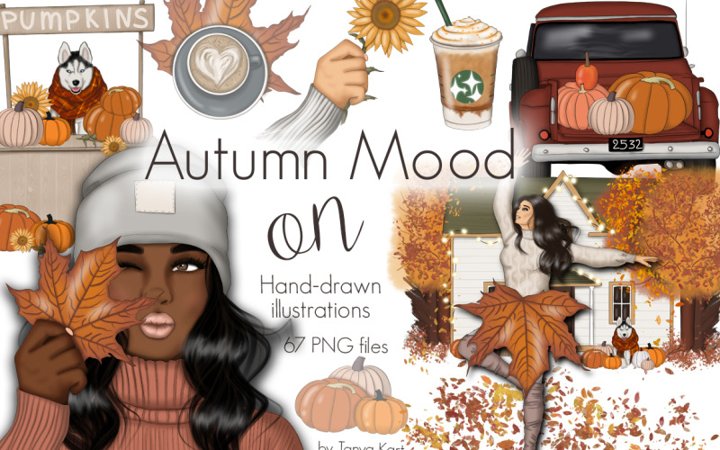 Falling Into Fall Clipart & Patterns - Illustrazione