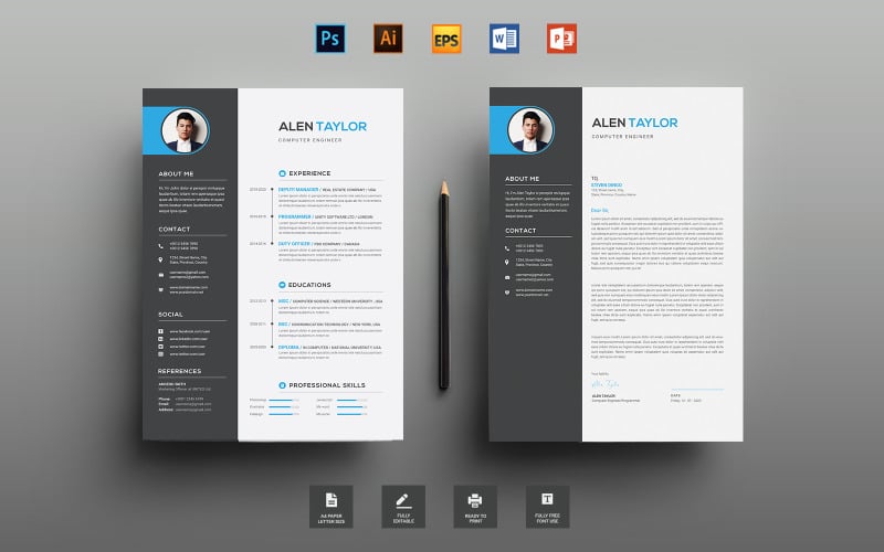 Plantillas de CV | Curriculum Vitae Plantilla | TemplateMonster