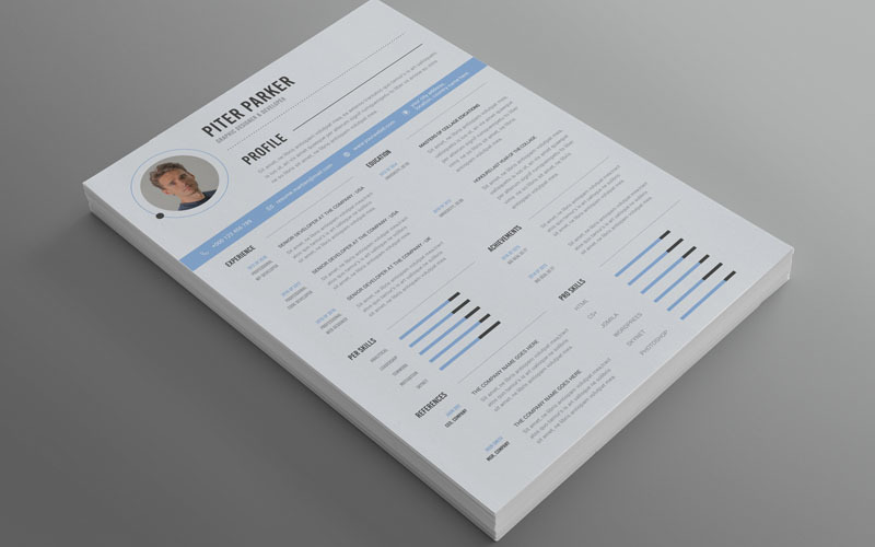 Modern Bold Resume Resume Template #79233 - TemplateMonster