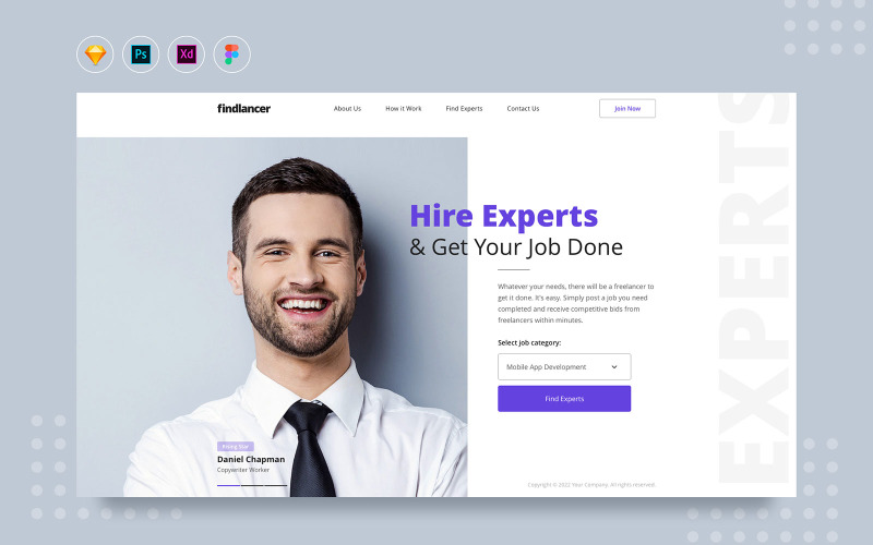 Daily.V15 Freelancer Hiring Website UI Template