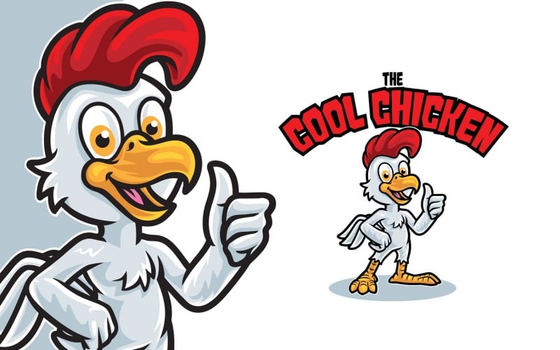 Cool Chicken Logo Template #110626 - TemplateMonster