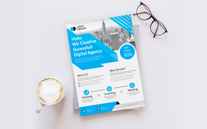 Flyer - Corporate Identity Template #111638 - TemplateMonster