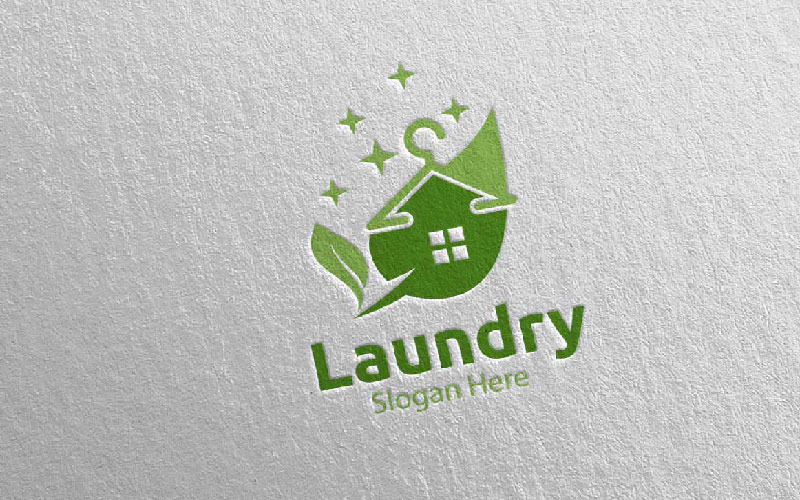 Eco Laundry Dry Cleaners 28 Logo Template - TemplateMonster
