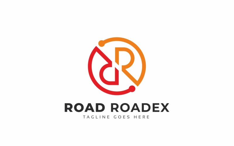 Modèle de logo de lettre Roadex RR #112808 - TemplateMonster