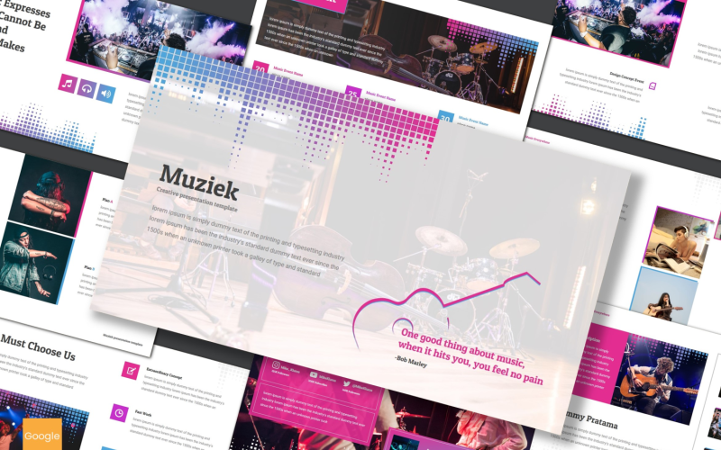 Hudba Šablony prezentací Google – Motivy prezentací Google pro ...