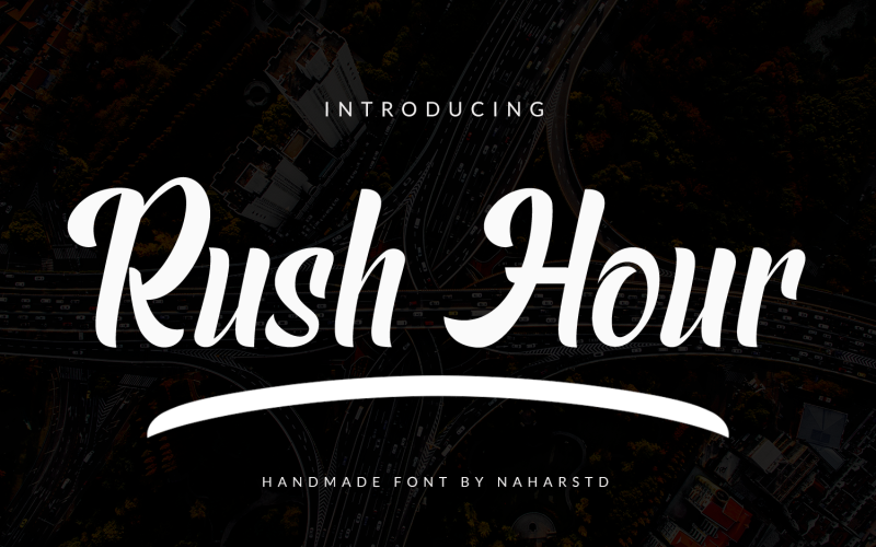 Rush Hour - Bold Cursive Font #112950 - TemplateMonster