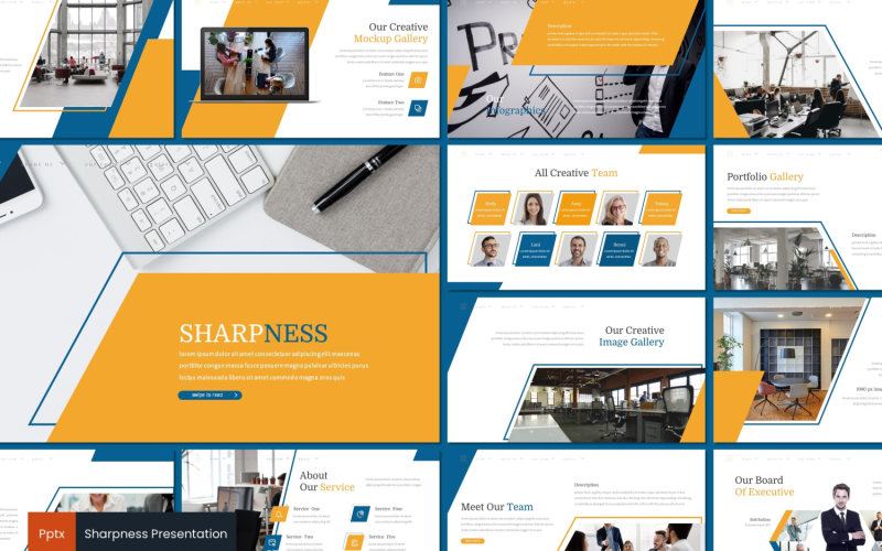Sharpness PowerPoint template #112995 - TemplateMonster