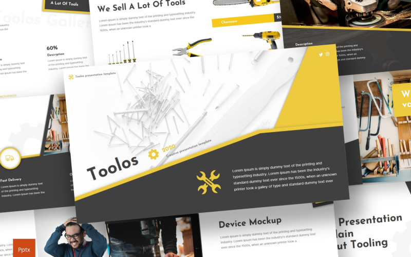 Toolos PowerPoint template #112989 - TemplateMonster