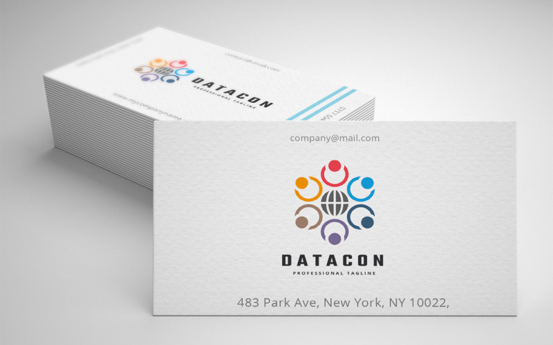 Data Connect Logo Template #113665 - TemplateMonster
