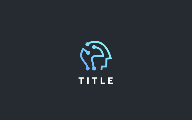 Modelo de logotipo de IA e aprendizado de máquina