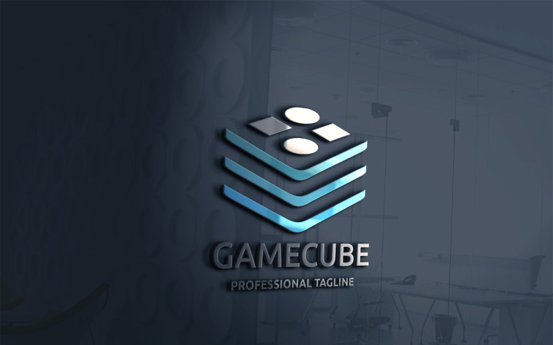 Game Cube Logo Template #114062 - TemplateMonster