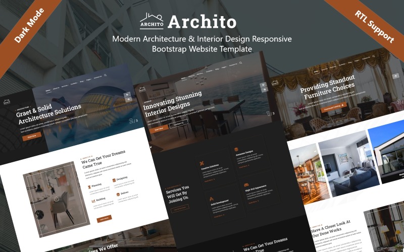 Archito - Modern Architecture & Interior Design Responsive Bootstrap ...