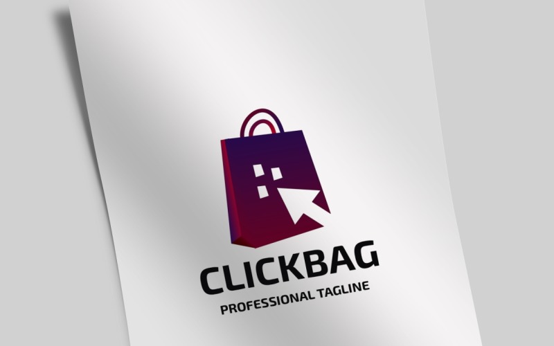 Cliquez sur le modèle de logo de sac - TemplateMonster