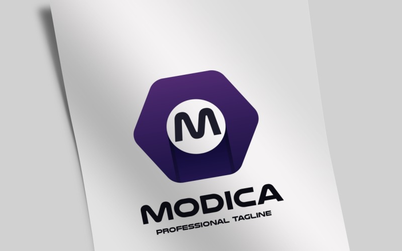 Modica M Letter Logo Template #114314 - TemplateMonster