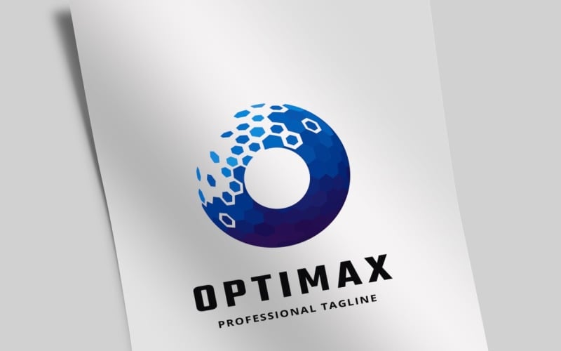 Optimax Pixel Letter O Logo Template - TemplateMonster