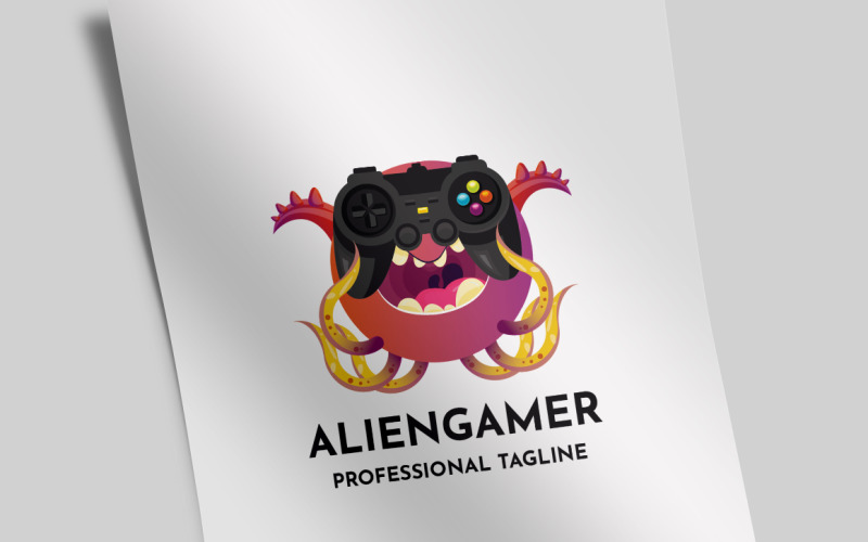 Alien Gamer Logo Template #114449 - TemplateMonster