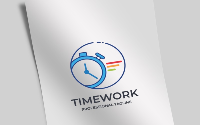 Time Work Logo Template #114440 - TemplateMonster
